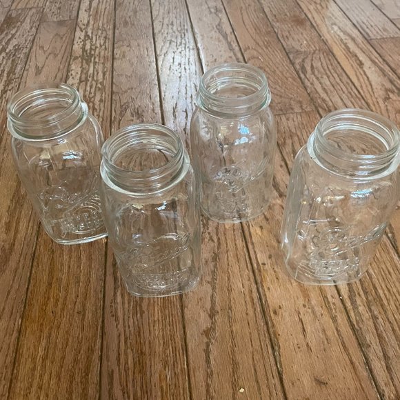 Vintage | Kitchen | 4 Vintage Ball Perfect Mason Quart Jars Square ...